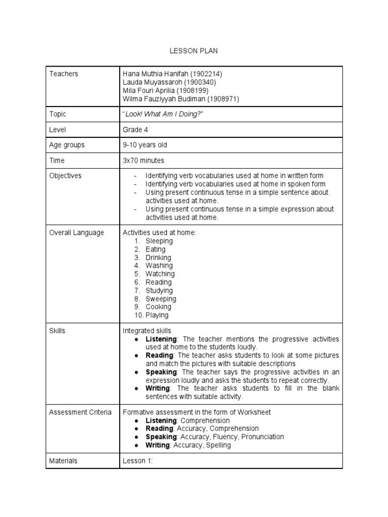 Lesson Units - Grade 4 - Group 2 (Hana, Lauda, Mila, Wilma) | PDF | Reading Comprehension | Teachers