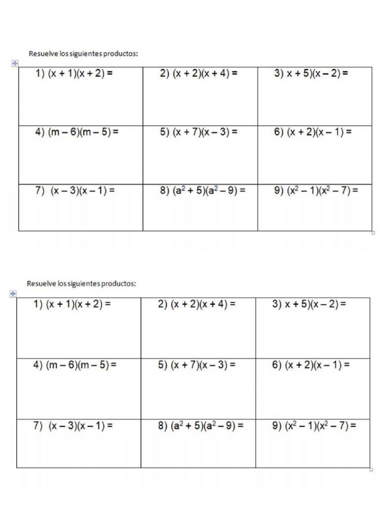 Ejercicios de Binomios - 1 | PDF