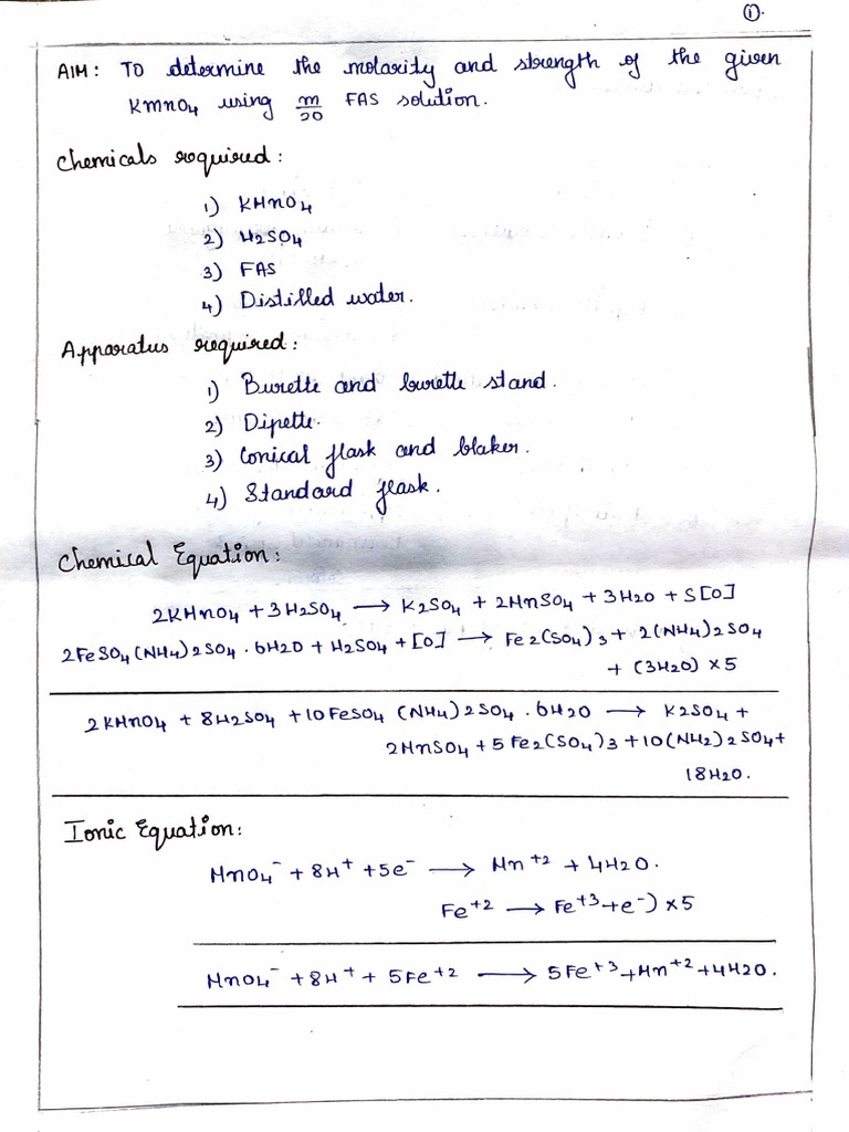 Chem Practical | PDF