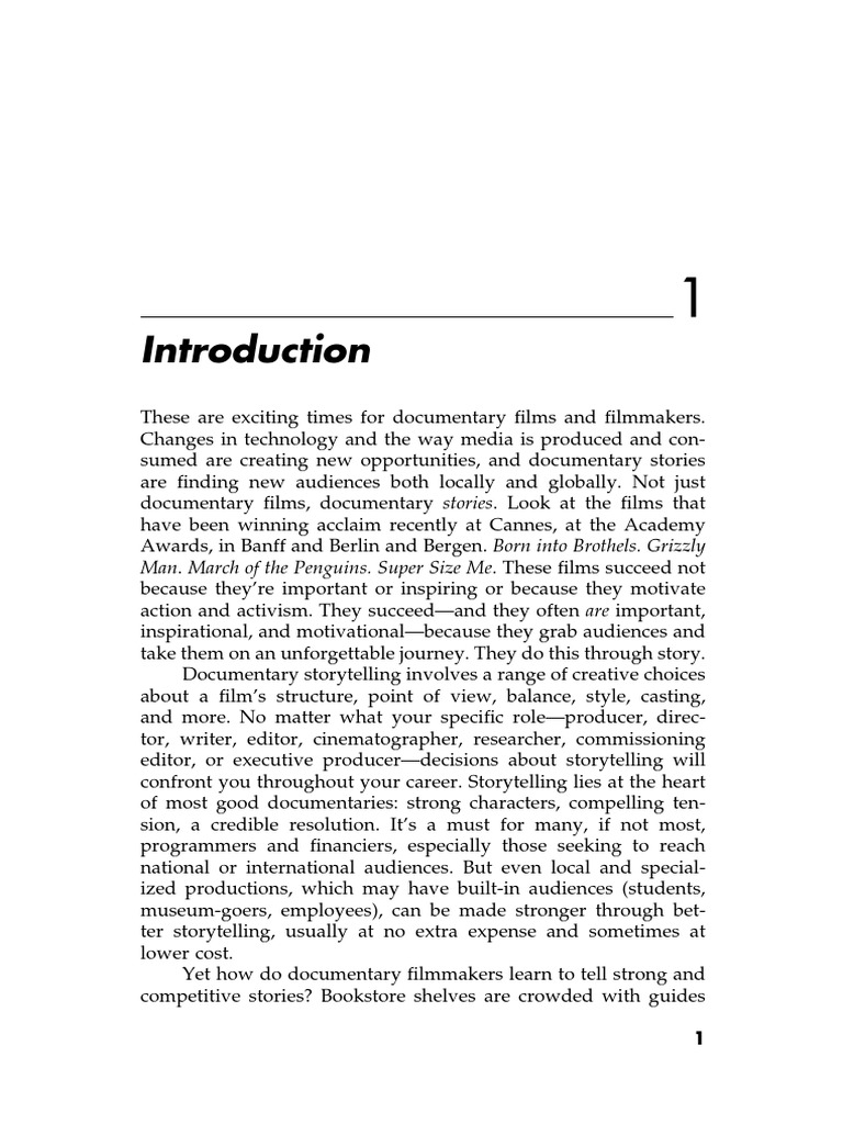 Essentials of Documentary Storytelling | PDF | Documentary Film ...