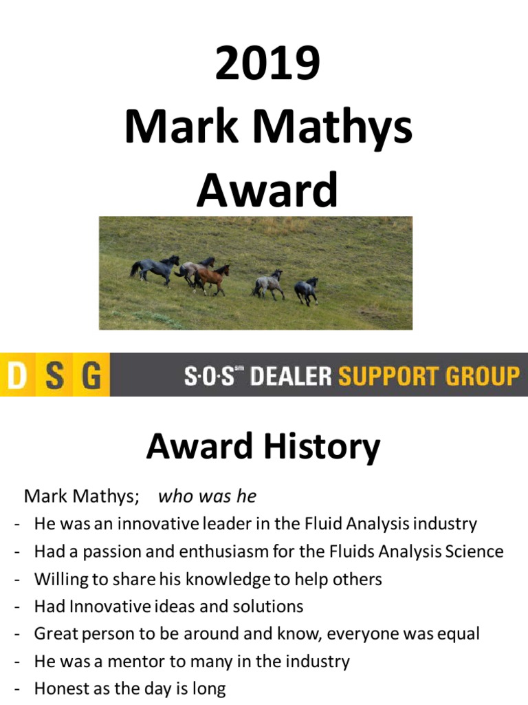 2019 Mark Mathys Award | PDF