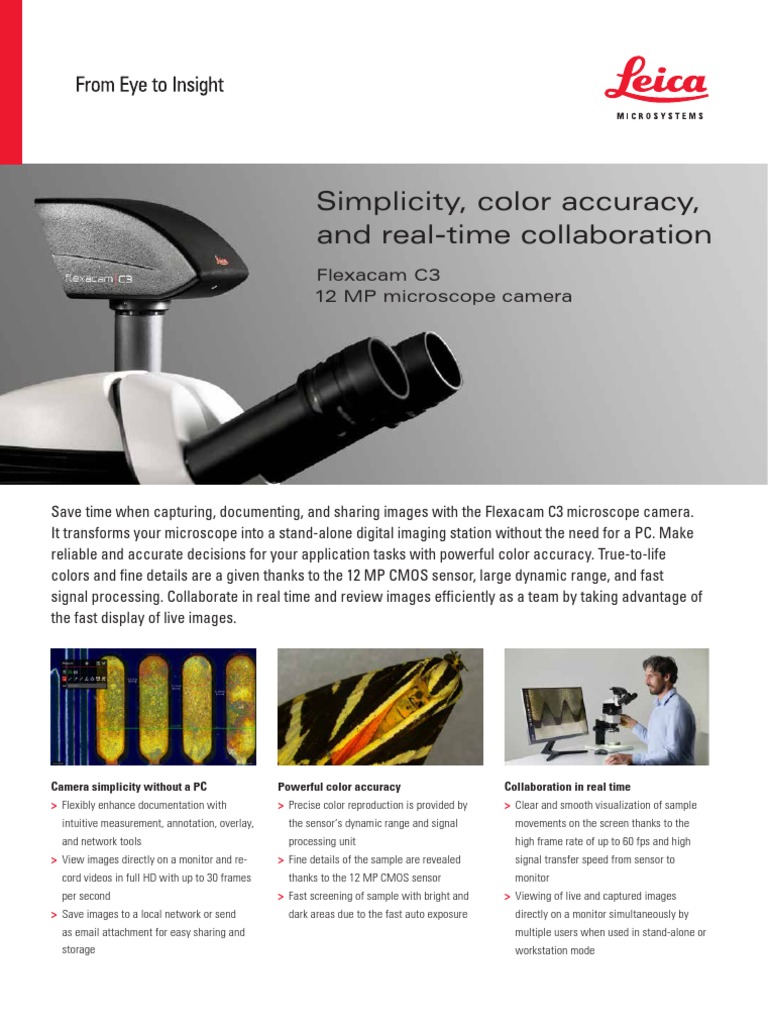 Flexacam C3 - Flyer - EN - MC-0002945 - 22.07.2021 | PDF | Camera | Pixel