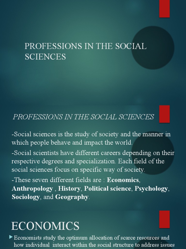 Professions in The Social Sciences | PDF | Sociology | Anthropology