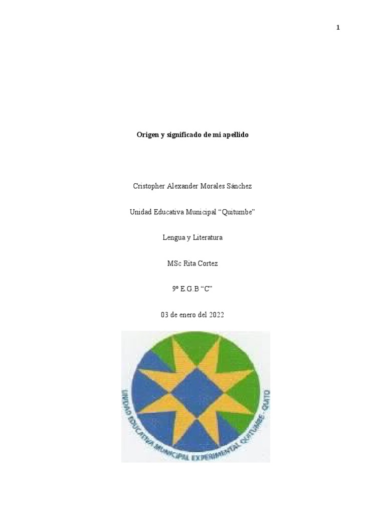 Origen y Significado de Mi Apellido | PDF | Apellido | Onomástica