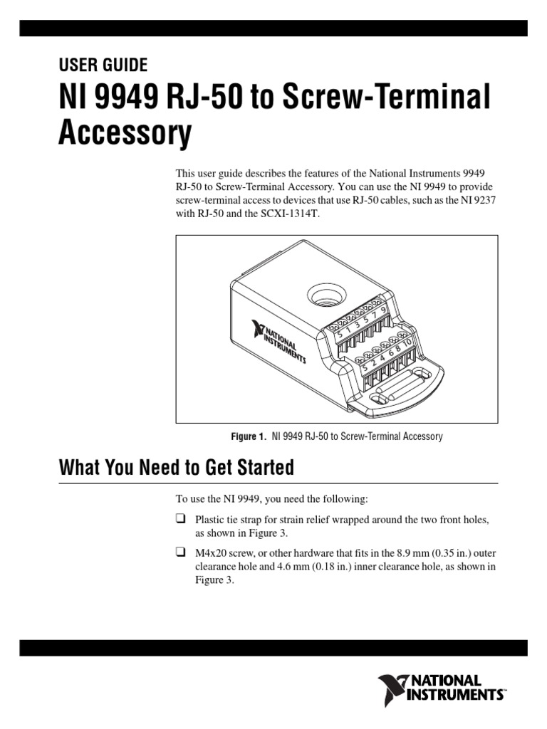NI-9949 Terminal Block for 9237 | PDF | Ac Power Plugs And Sockets ...