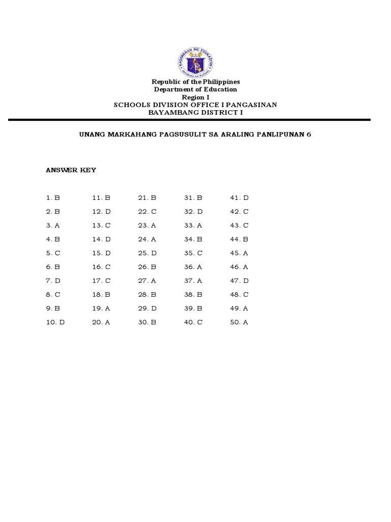 Answer Key-Ap6 | PDF