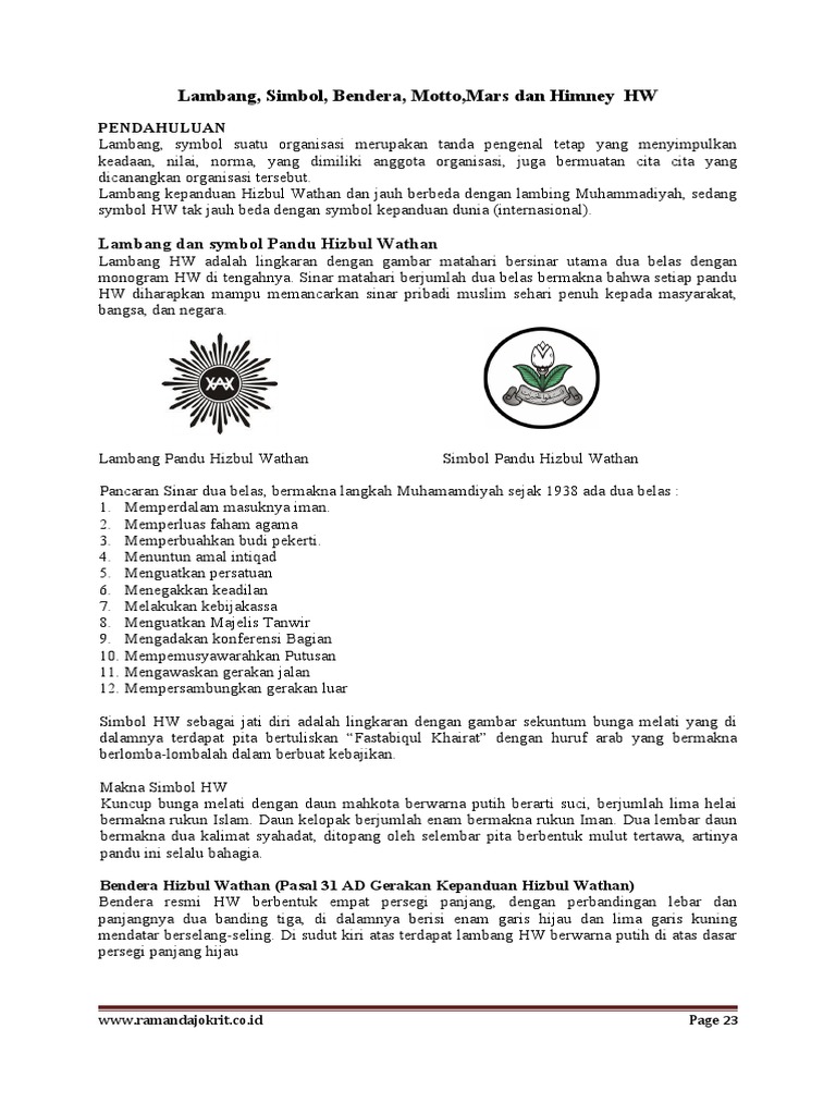2.7. Lambang, Simbol Dan Motto HW | PDF