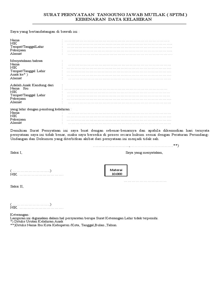 Capil Formulir | PDF