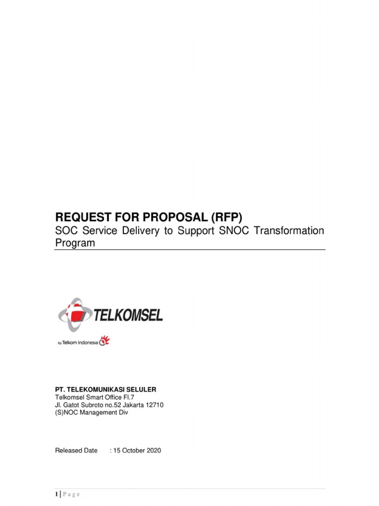 RFP for SOC Process Consultancy | PDF | Project Management | Service ...