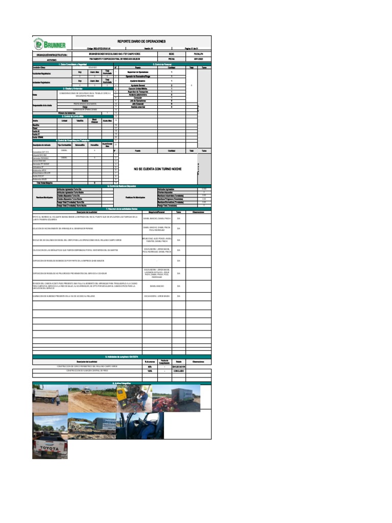 Reporte Dia 03112022 | PDF | Combustibles | Materiales