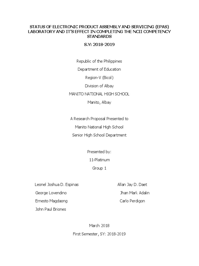 The Effects of Lack of Electronic Materials in (EPAS) | PDF | Learning ...