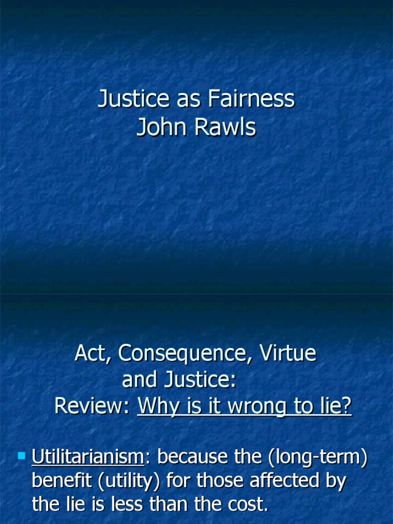 Justice As Fairness | PDF | Justice | Crime & Violence