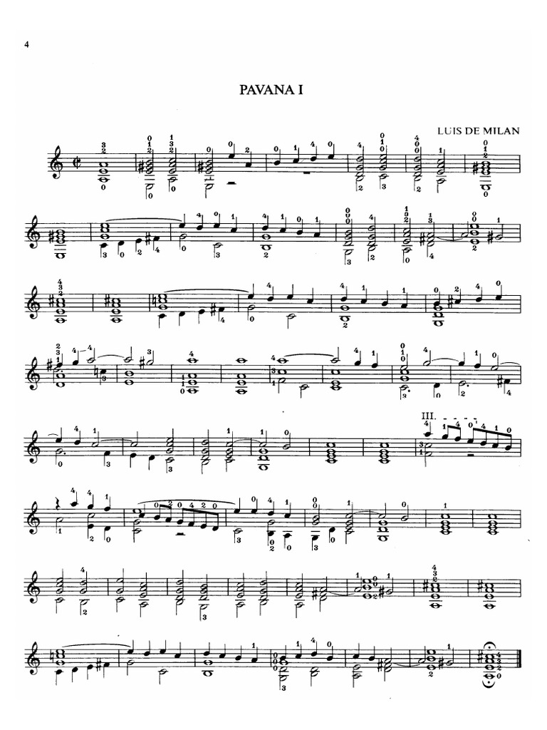 Pavana I Luis de Milan | PDF