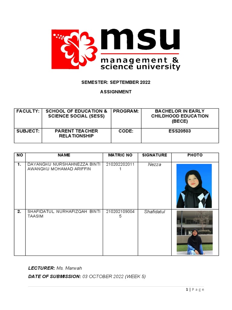 Assignment Article Review (ESS20503) | PDF | Teachers | Early Childhood ... Assignment Article Review (ESS20503) | PDF | Teachers | Early Childhood ...