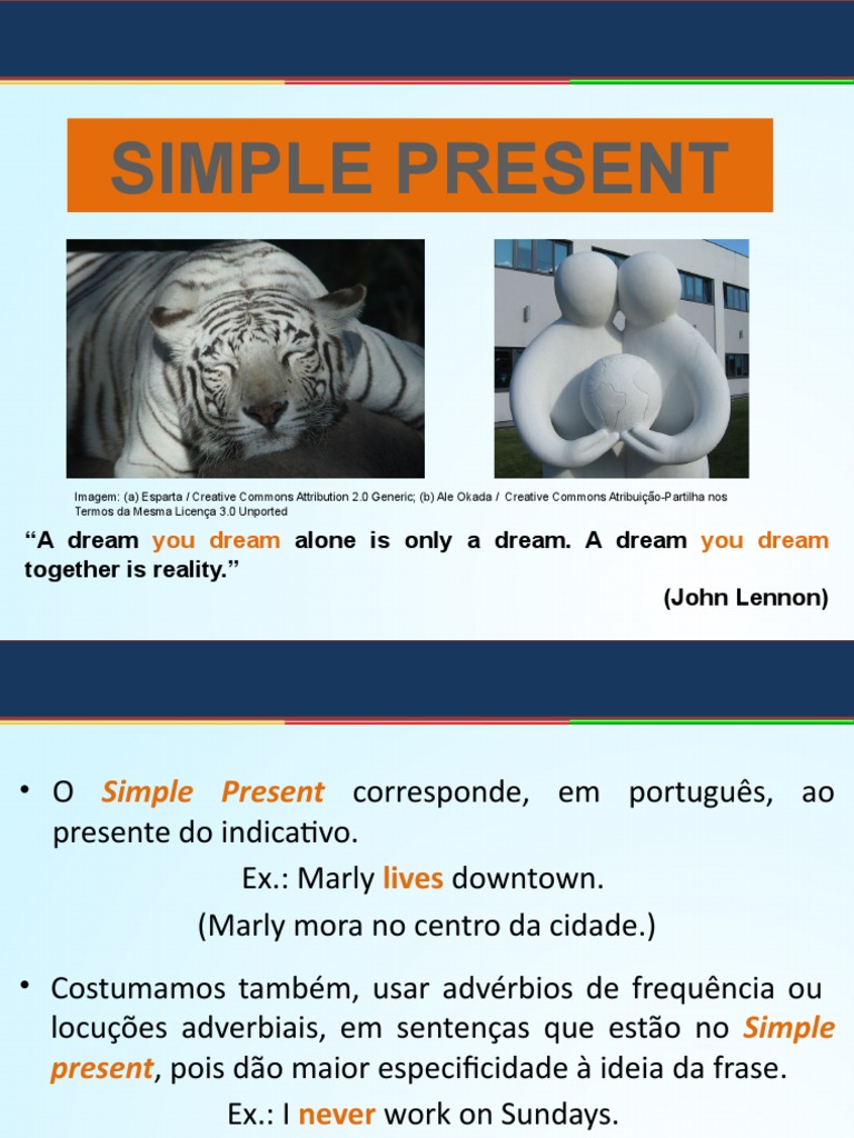 Simple Present | PDF | Assunto (gramática) | Linguística