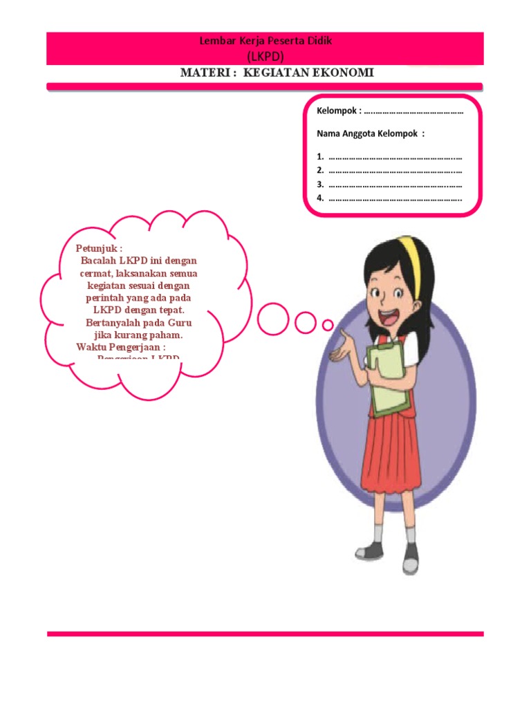 LKPD Kelas 5 Tema 2 Sub Tema 2 Pembelajaran 4 | PDF