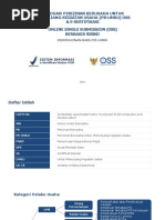Panduan Pengajuan Di OSS - Permohonan Baru PB UMKU | PDF