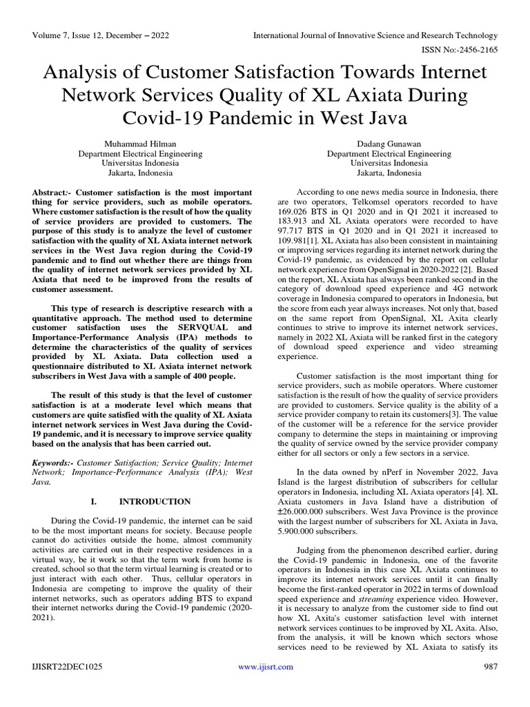 XL Axiata Customer Satisfaction Study | PDF | Validity (Statistics) | Cronbach's Alpha
