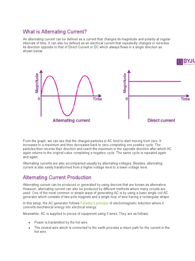What is Alternating Current | PDF | Electrical Impedance | Alternating ...