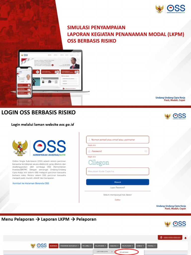 Panduan LKPM OSS Berbasis Risiko | PDF
