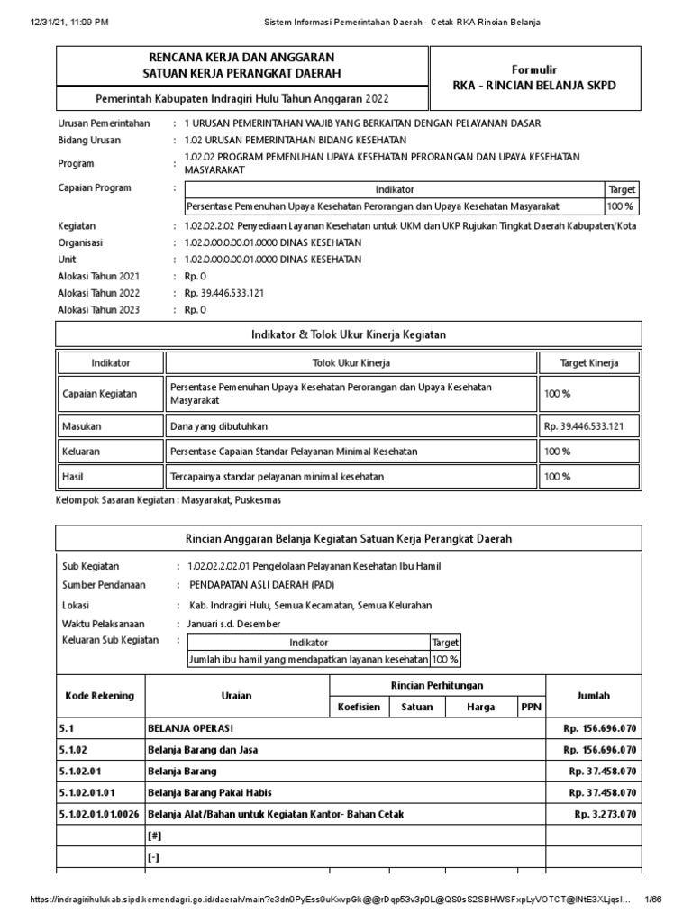 Penyediaan Layanan Kesehatan Untuk UKM Dan UKP Rujukan Tingkat Daerah Kabupaten | PDF ...