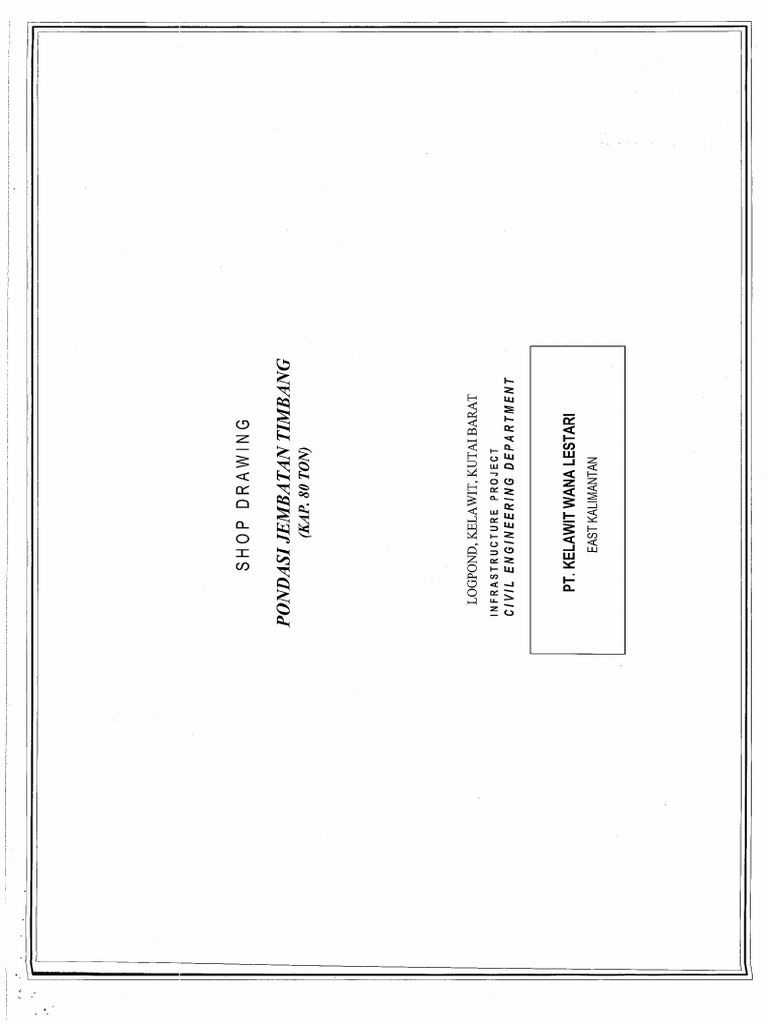 Drawing Jembatan Timbang KWL | PDF