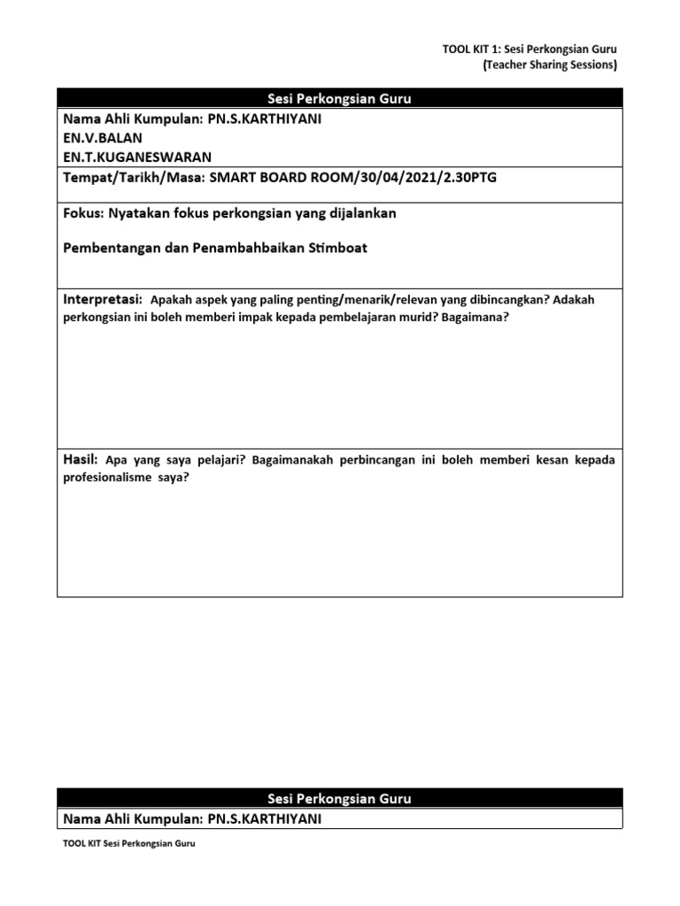 Tool Kit TSS 3 | PDF