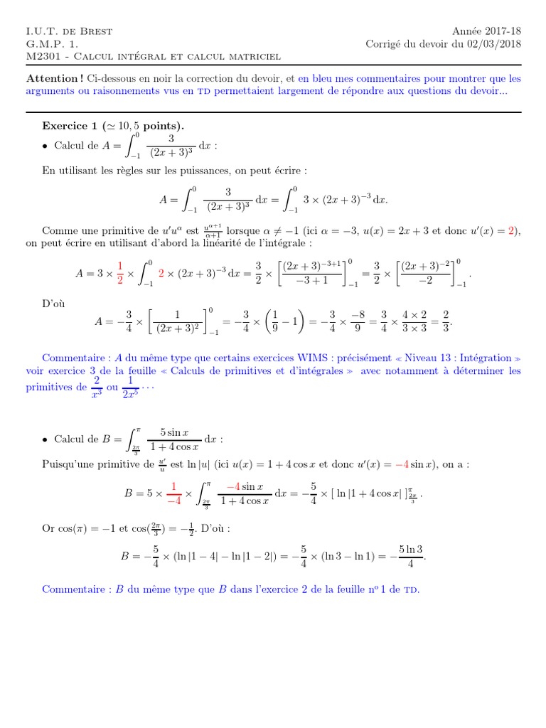 DS1 Int Correction-2 | Descargar gratis PDF | Physique théorique | Analyse mathématique