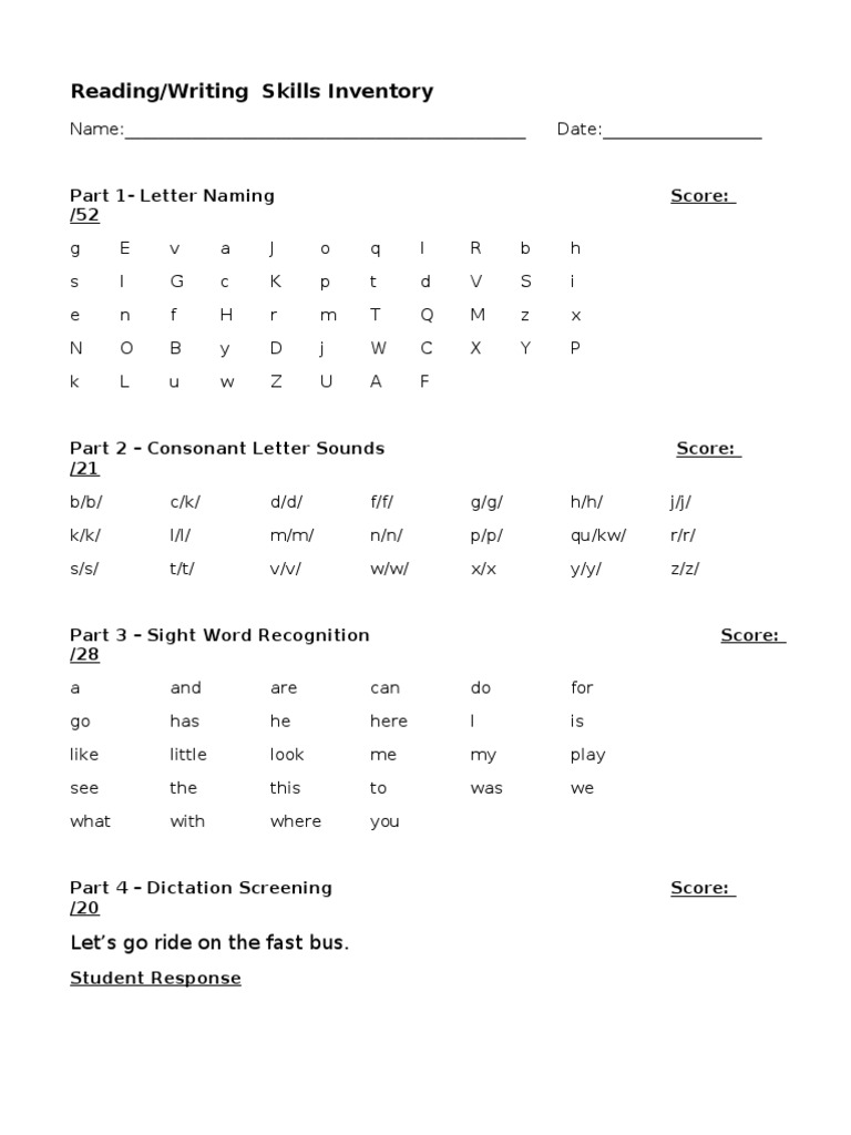 Language Inventory | PDF