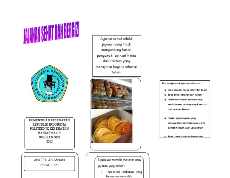 Leaflet Jajanan Sehat | PDF