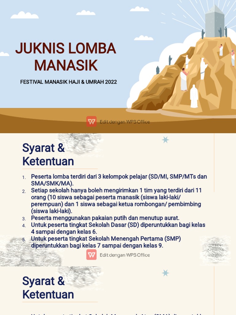 Lomba Manasik Haji Pelajar 2022 | PDF