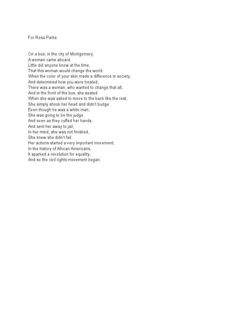 For Rosa Parks | PDF