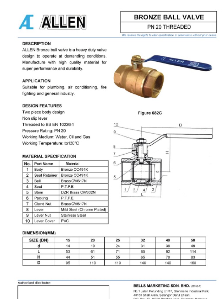 Ball Valve - PN20 - Allen | PDF