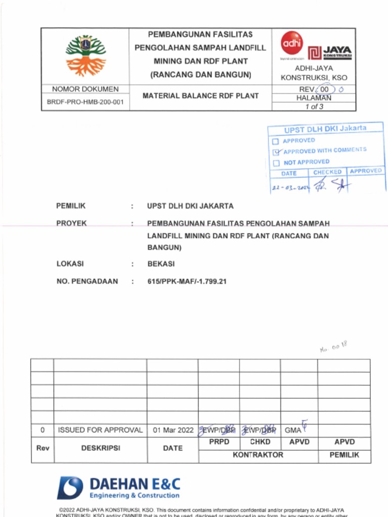 BRDF MEC HMB 200 001 - Diagram of Mass Balance (Daehan) | PDF