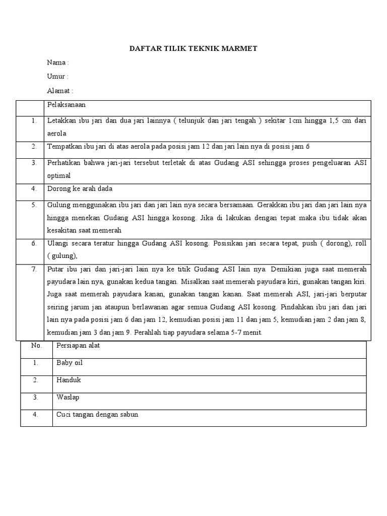 Teknik Marmet untuk Ibu Nifas | PDF | Kesehatan Holistik