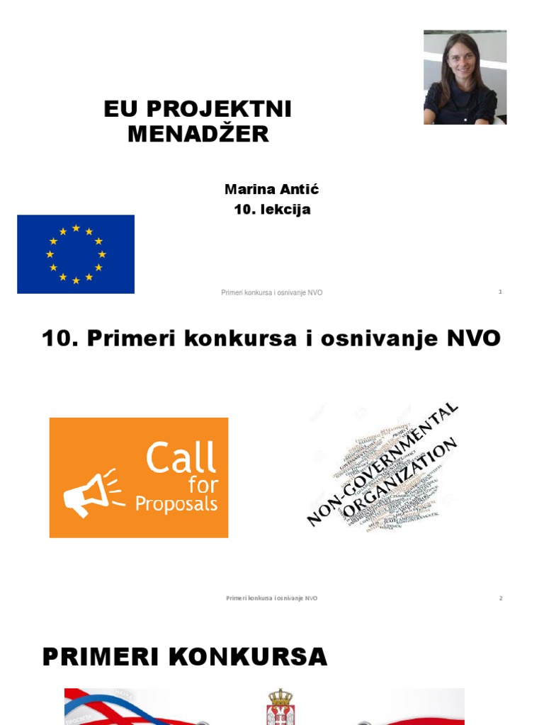 Primeri Konkursa I Osnivanje NVO | PDF