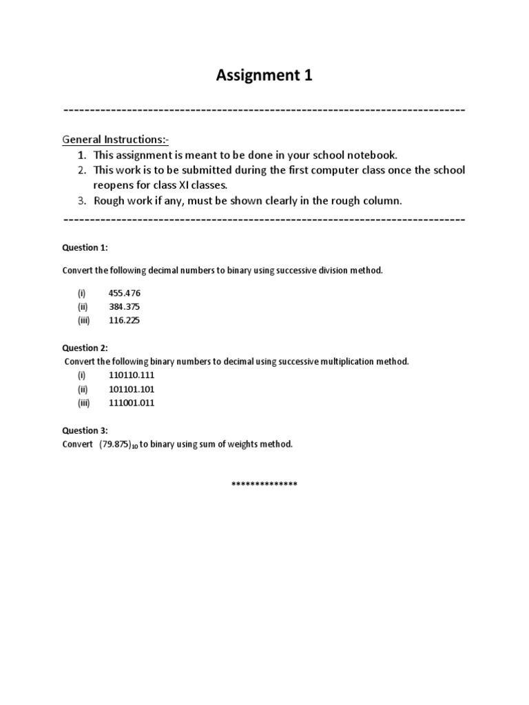 Class XI Comp Sc. Assignment. | PDF