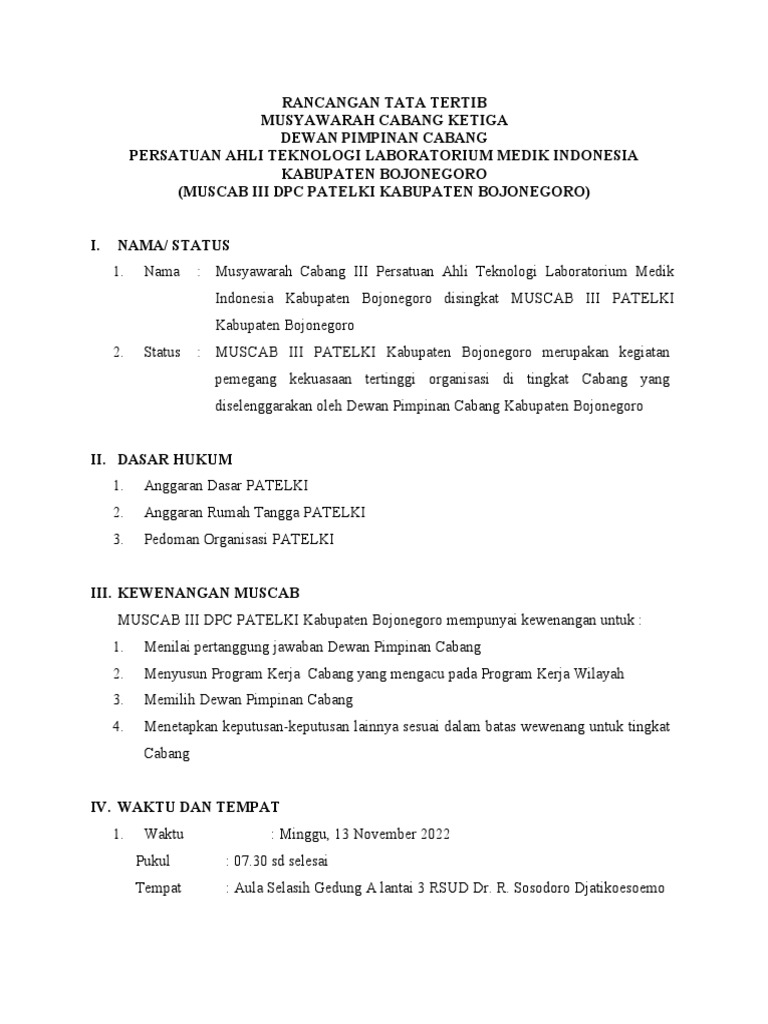 Rancangan Tata Tertib | PDF