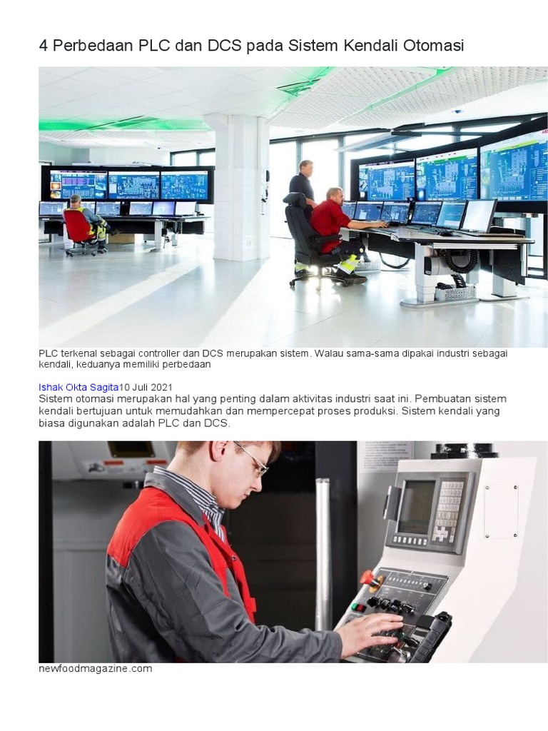 4 Perbedaan PLC Dan DCS Pada Sistem Kendali Otomasi | PDF | Komputer