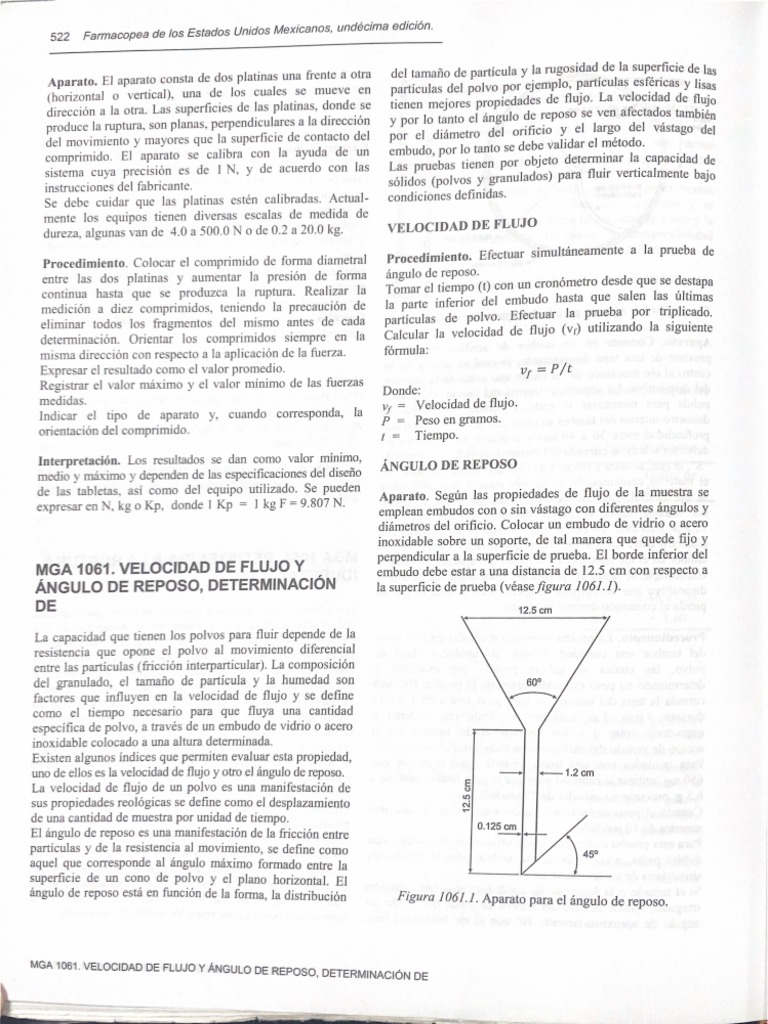 FEUM - Ángulo de Reposo y Velocidad | PDF