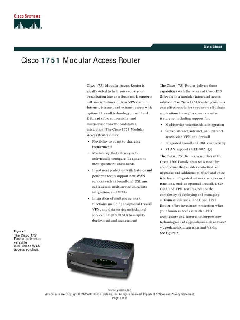 Routers CISCO 1751 | PDF