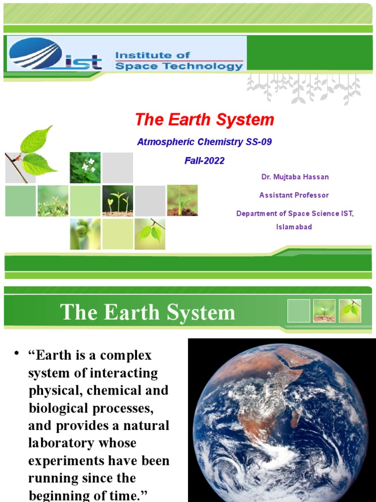 Lec 02 Earth System | PDF | Atmosphere | Atmosphere Of Earth