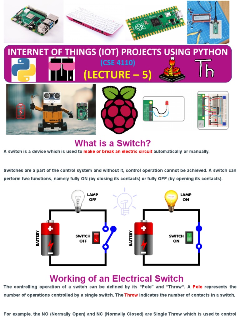 IoT Switches & Raspberry Pi Guide | PDF | Switch | Transistor