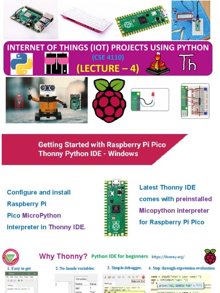 LECTURE - 4 (IOTPP) Faculty Copy Rough | PDF | Python (Programming Language) | Computer Programming
