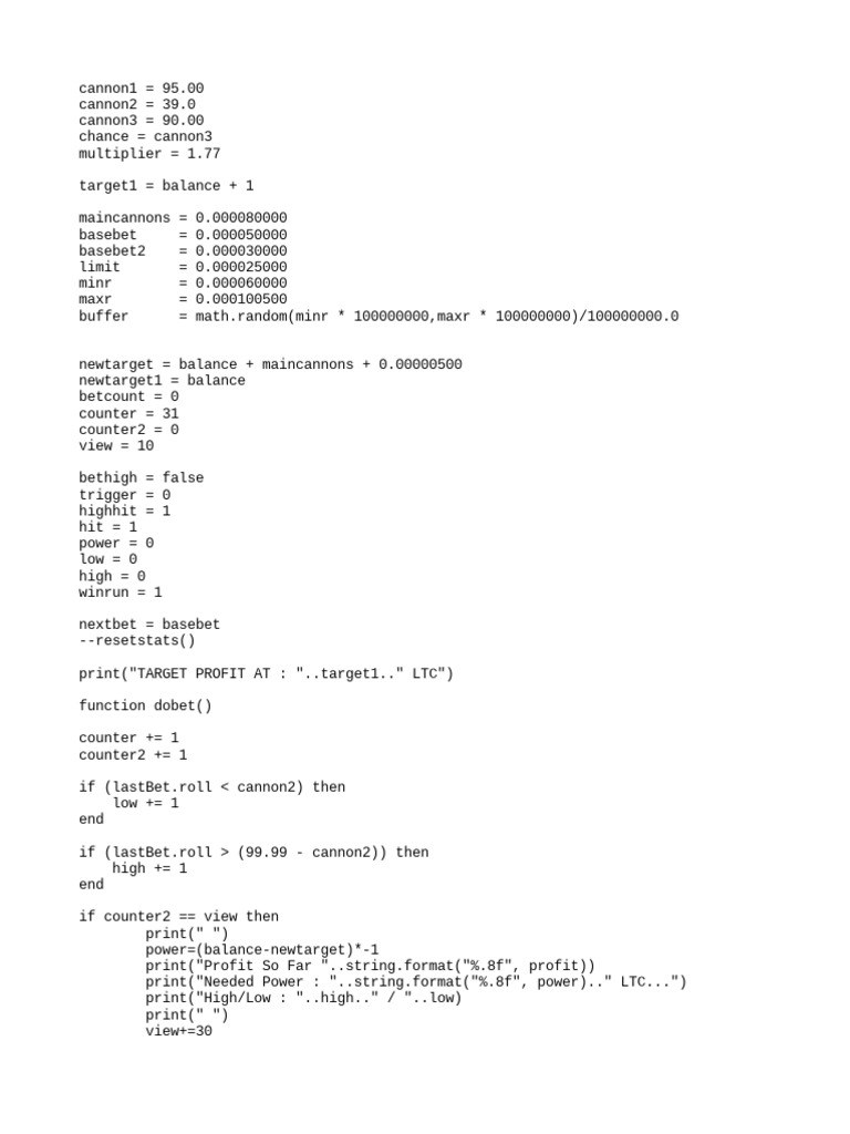 Blackbot Script v1 | PDF | Gambling