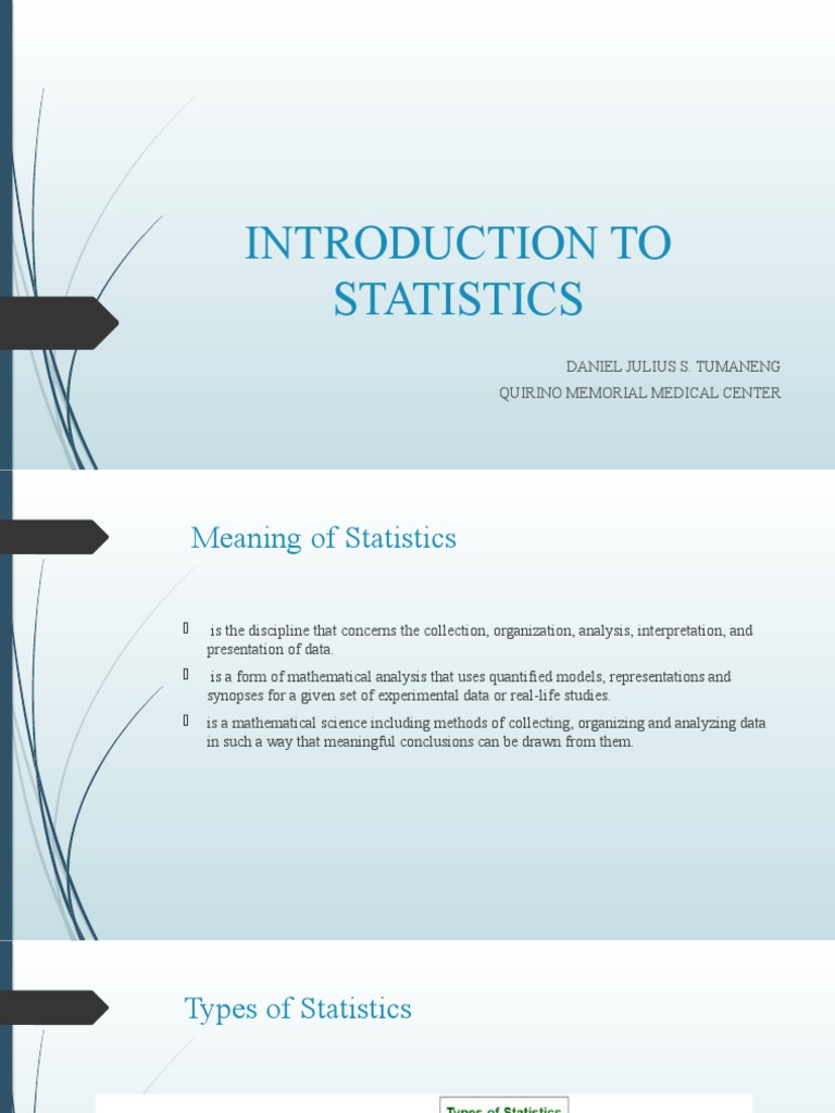Session 1 Introduction To Statistics Tumaneng Pdf Statistics