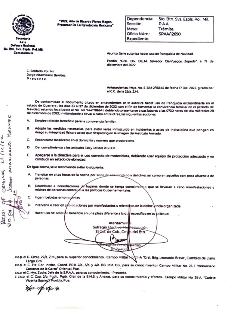 Jorge Altamirano Benitez OF. Navidad. | PDF