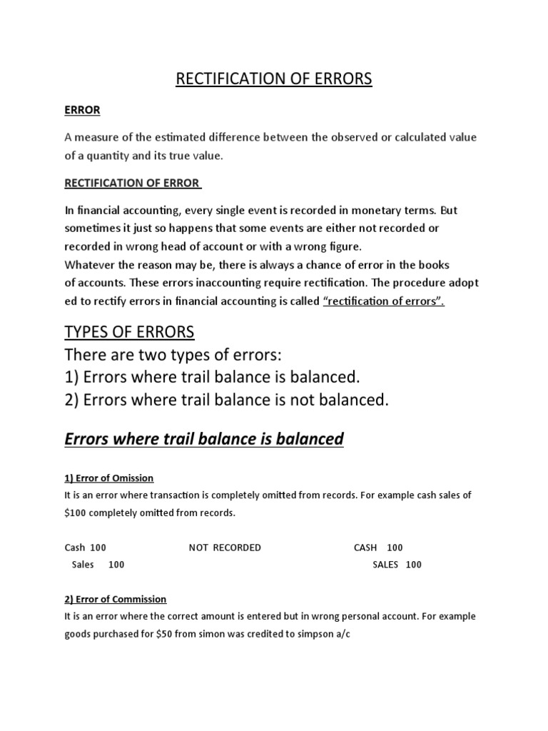 16 Rectification of Errors (Revised) | PDF | Debits And Credits | Economies