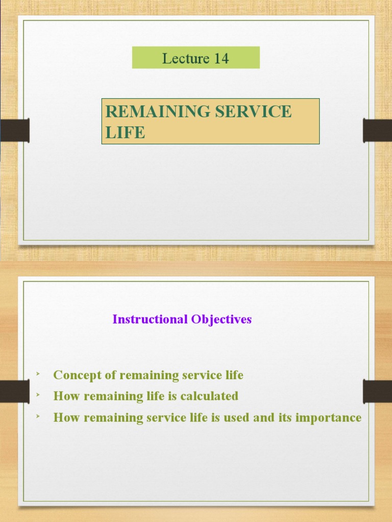 PPT 6 Pms-Remaining Service Life | PDF | Business
