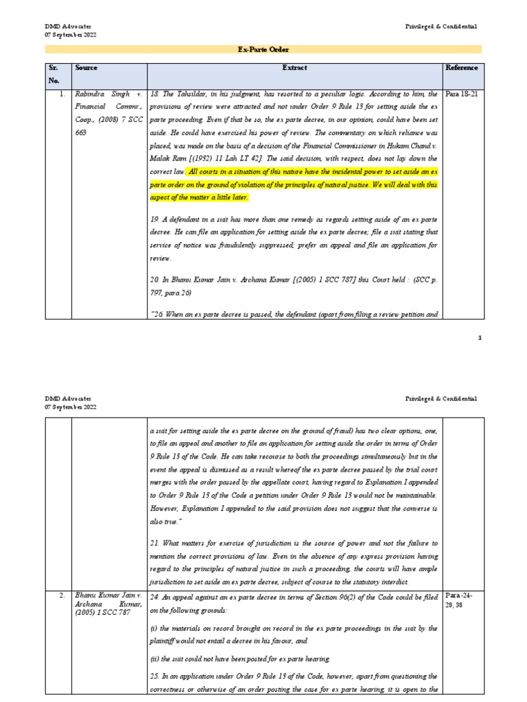 Ex Parte Order | PDF | Lawsuit | Appeal